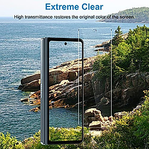 LYWHL [2-Pack for Samsung Galaxy Z Fold 4 Screen Protector, HD Clear Tempered Glass Protector Film for Galaxy Z Fold 4 5G 6.2 Inch, Anti Scratch Bubble Free Case Friendly Easy Install - Transparent