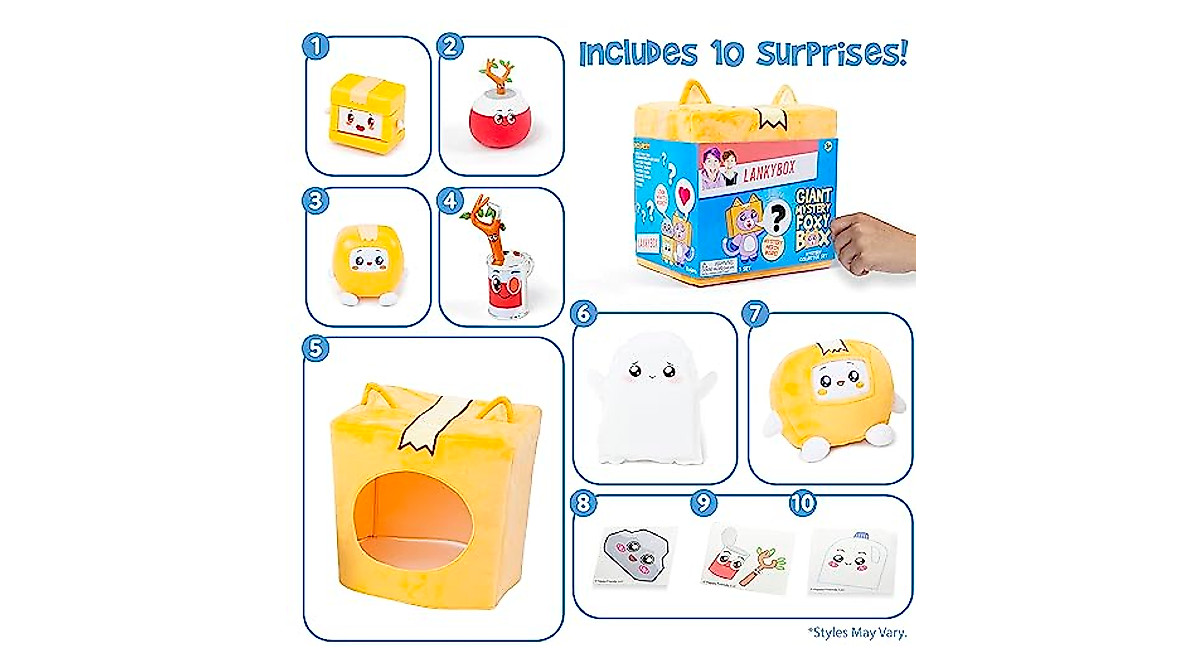 LankyBox Giant Foxy Mystery Box Foxy Mystery Box with 10 Exciting Toys ...