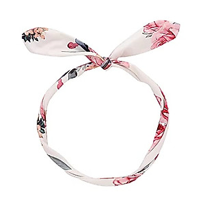 CETEPY Baby Girl Clothes Outfits Newborn Infant Long Sleeve Hoodie + Pants + Headbands White Flower 6-12 Months/80cm