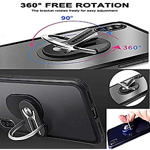 Pouch Case Compatible for Stratus C5 / Cloud Mobile Stratus-C5 Elite Car Mount Phone Stand with Holster Pouch with Belt Clip Loop (Black 3in1Ring +Horizontal Pouch)