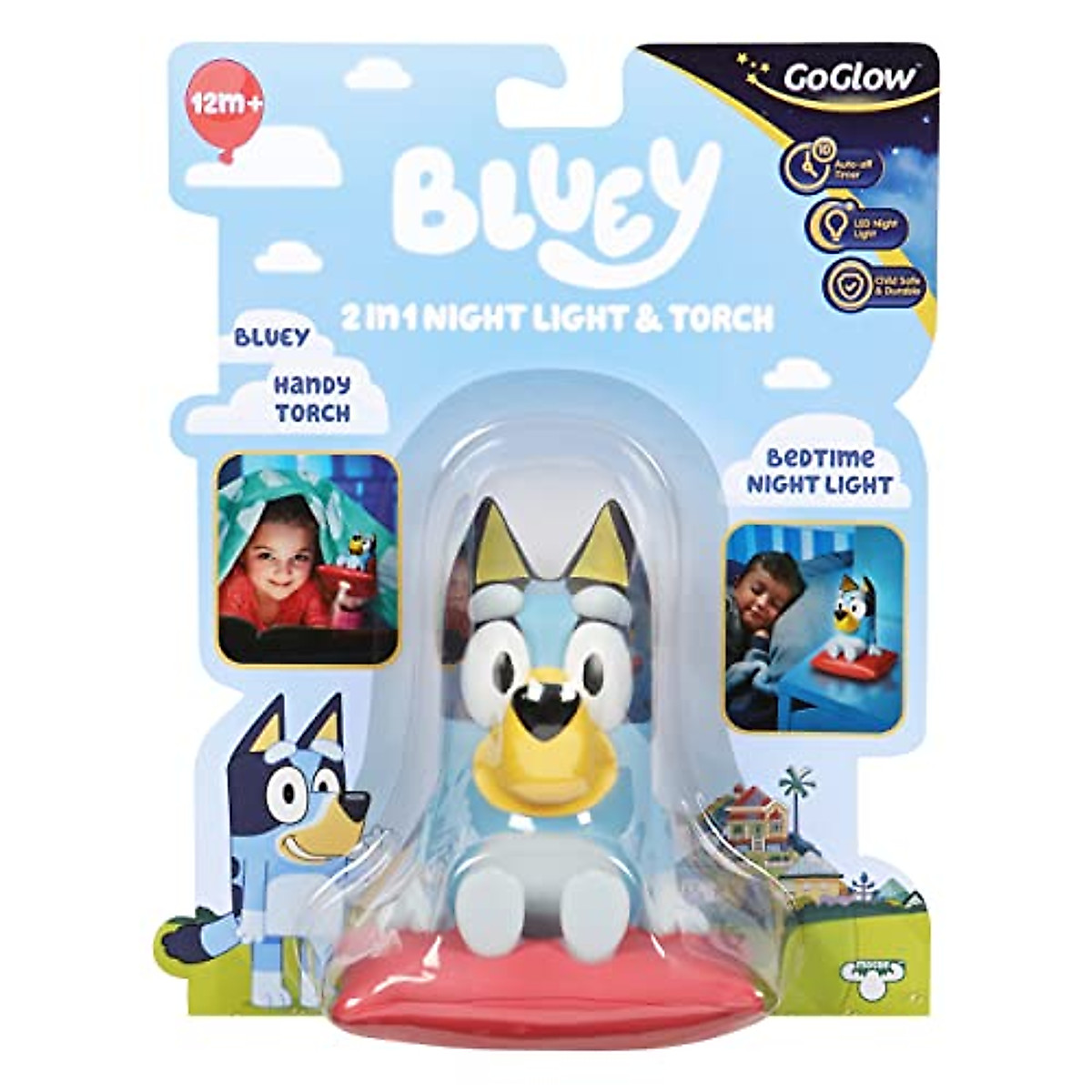 Bluey 2 in 1 Bedtime Handy Flashlight - LED Night Light with Auto-Off Timer