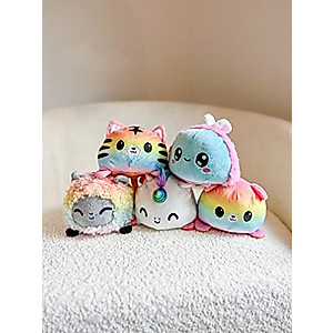 TeeTurtle - The Original Reversible Bee Plushie - Transgender Pride - Cute Sensory Fidget Stuffed Animals That Show Your Mood!