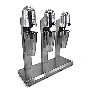 3 Head Drink Mixer, Commercial Electric Milk Shake Machine Blenders Tea Drink Mix Milkshake Mixer, Ice Crushing Frozen Fruits Blender 180W+180W+180W