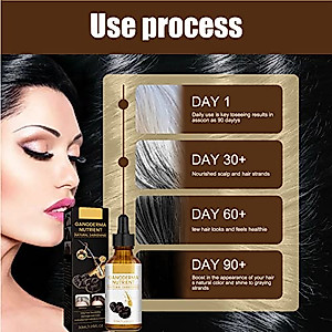 DARKA Anti-Greying Hair Serum, Hair Darkening Serum, Organic Ganoderma Nutrient Hair Grey Reverse Essence, Darken Your Hair Naturally Without Harming Them (3PCS)