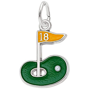 Rembrandt Charms Golf Green Charm, Sterling Silver