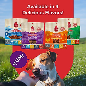 Plato Pet Treats Air Dried Dog Treats Lamb Mini Thinkers Sticks, Natural Dog Treats, Real Meat, Air Dried, Made in the USA, 6oz