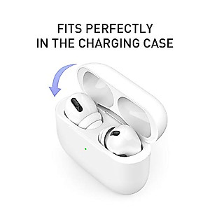 Delidigi 6 Pairs Ear Tips for AirPods Pro 2 and AirPods Pro, Silicone Earbuds Earplug Replacement Accessories Fit in The Charging Case S/M/L Size(White)