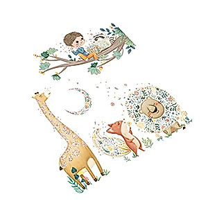 1 Set Cartoon Animal Wall Sticker Lovely Wall Decal Bedroom Sticker for Home/Wall/Kitchen/Room Decor