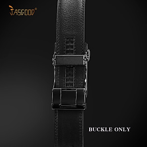 JASGOOD 40mm Automatic Ratchet Buckle, Replacement Click Buckle for 1 3/8 Slide Belt Strap,A-Black