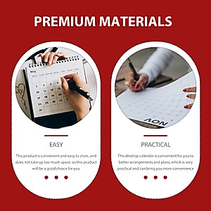 COHEALI Flip Desk Calendars Pocket Notepad 2023 2024 Calendar Small Desk Calendar 2023-2024 Standing Desk Calendar 2023 2024 Desk Calendar Mini Calendar 2024 Table Mat Paper Spiral Office