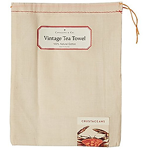 Cavallini Papers Curstaceans Vintage Crustaceans Cotton Tea Towel