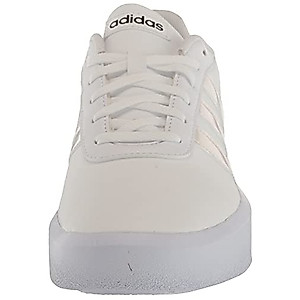 adidas Women's Court Platform Skate Shoe, White/White/Black, 9