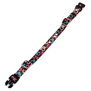 Extreme Dog Fence Replacement Containment and Training Collar Strap for Most Dog Fence Brands - Brown Paws (Small: 10" - 12" x 3/4")