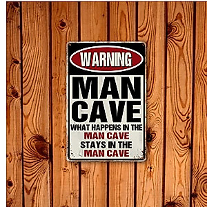 Man Cave Decor And Accessories Funny Metal Garage Signs For Men Mancave Sign Bar Beer Wall Decor What Happens In The Man Cave Stay In The Man Cave Personalized Gifts