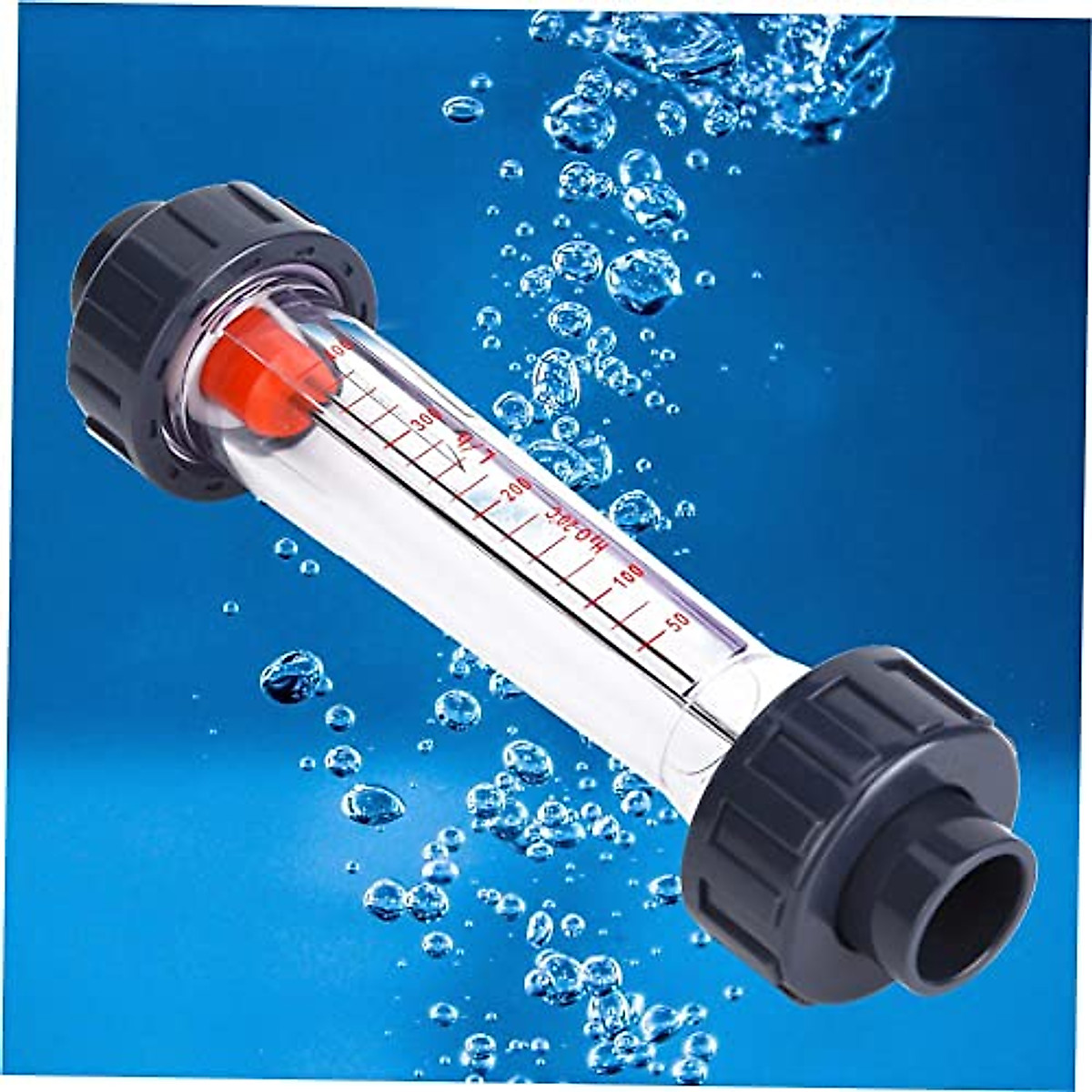 haillusty High Accuracy Inline Tube Flowmeter for Water & Liquids - ABS Plastic Digital Display 40-400L/H Capacity - Perfect Liquid Flow Meter Solution