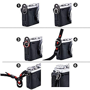 Soft Neoprene Camera Shoulder Neck Strap for Canon EOS R10 R7 M6 M50 Mark II Sony ZV-E1 ZV-E10 A7RV A6600 A6500 A6400 A6300 A6100 Fuji X-T4 X100V X-S10 Panasonic GX85 Olympus OM-5 OM-D E-M10 Mark III