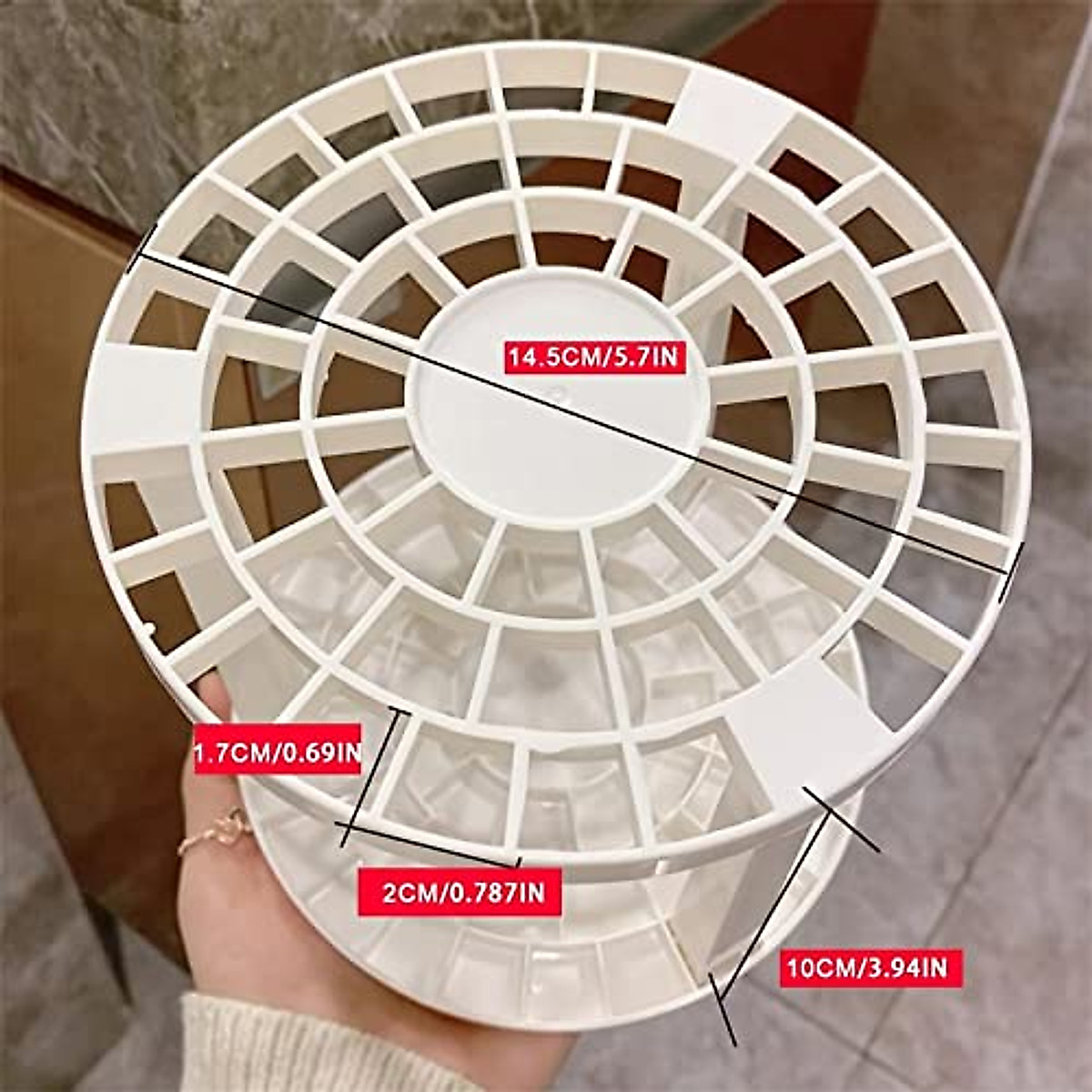 Typutomi Makeup Brush Paint Brush Holder, Plastic Detachable Pencil & Brush Holder Multifunctional Storage Box Desk Stand Holding Rack for Brushes,Pencils, Art Tools(White)