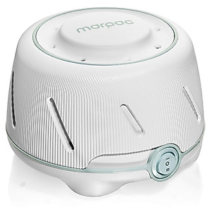 Yogasleep Dohm (White/Blue) | The Original White Noise Machine | Soothing Natural Sound from a Real Fan | Noise Cancelling | Sleep Therapy, Office Privacy, Travel | For Adults & Baby | 101 Night Trial