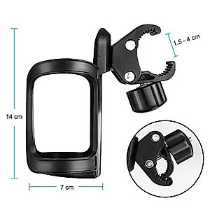 Accmor Stroller Cup Holder, Bike Cup Holder, 360 Degree Rotatable Cup Holder for Stroller, Bike, Wheelchair, Walker, Scooter, Universal Cup Holder for Uppababy Strollers