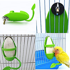 Plastic Bird Feeding Holder for Cuttlebone on Cage Parrot Cage Stands Parrots Feeder Perches,3 Pieces
