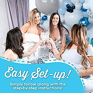 Baby Shower Decorations Boy | 129 Piece Kit with Birthday Balloons | Blue Balloon Arch| Navy Blue Balloons| Baby Blue Balloons| Blue Balloon Garland | Baby Boy Baby Shower Decorations | Its a boy