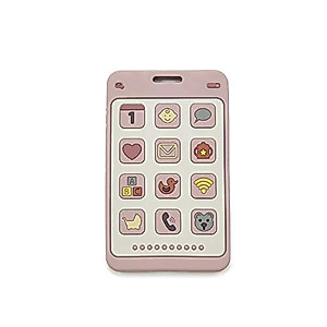 The Wondering Child Silicone Baby Teether Phone - Soft, Flexible, Non-Toxic Teething Toy