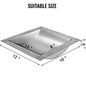 Mophorn 304 Stainless Steel Drop-in Deal Tray 12" Deep x 10" Wide x 1.6" High Brushed Finish for Cash Register Window