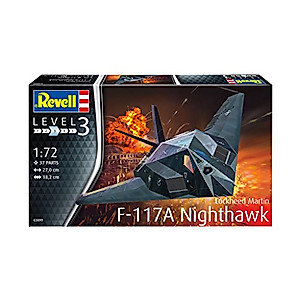 Revell 03899 F-117 F-117A Nighthawk Stealth Fighter, Multi Colour, 1: 72 Scale