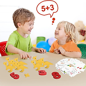 Counting Dinosaurs Toys with Matching Sorting Cards, Preschool Educational Toy for Matching, Counting and Sorting School Supplies Learning Activities Kids Age 4 5 6 7 Girls Boys Birthday Gift