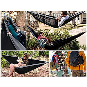 Kootek Camping Hammock Double Portable Hammocks Camping Accessories for Outdoor, Indoor, Backpacking, Travel, Beach, Backyard, Patio, Hiking