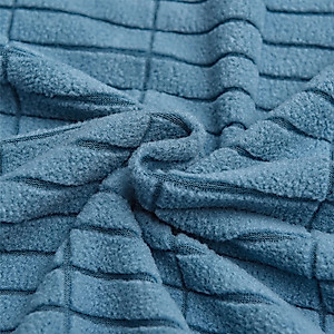 Stretch Chaise Cushion Covers for L Shape Sofa Chaise Lounge Sectional Sofa Slipcover, 1/2/3/4 Seat Sofa Cover Anti Slip Furniture Protector Loveseat U Shape Couch Cover (Blue Chair(1pcs))