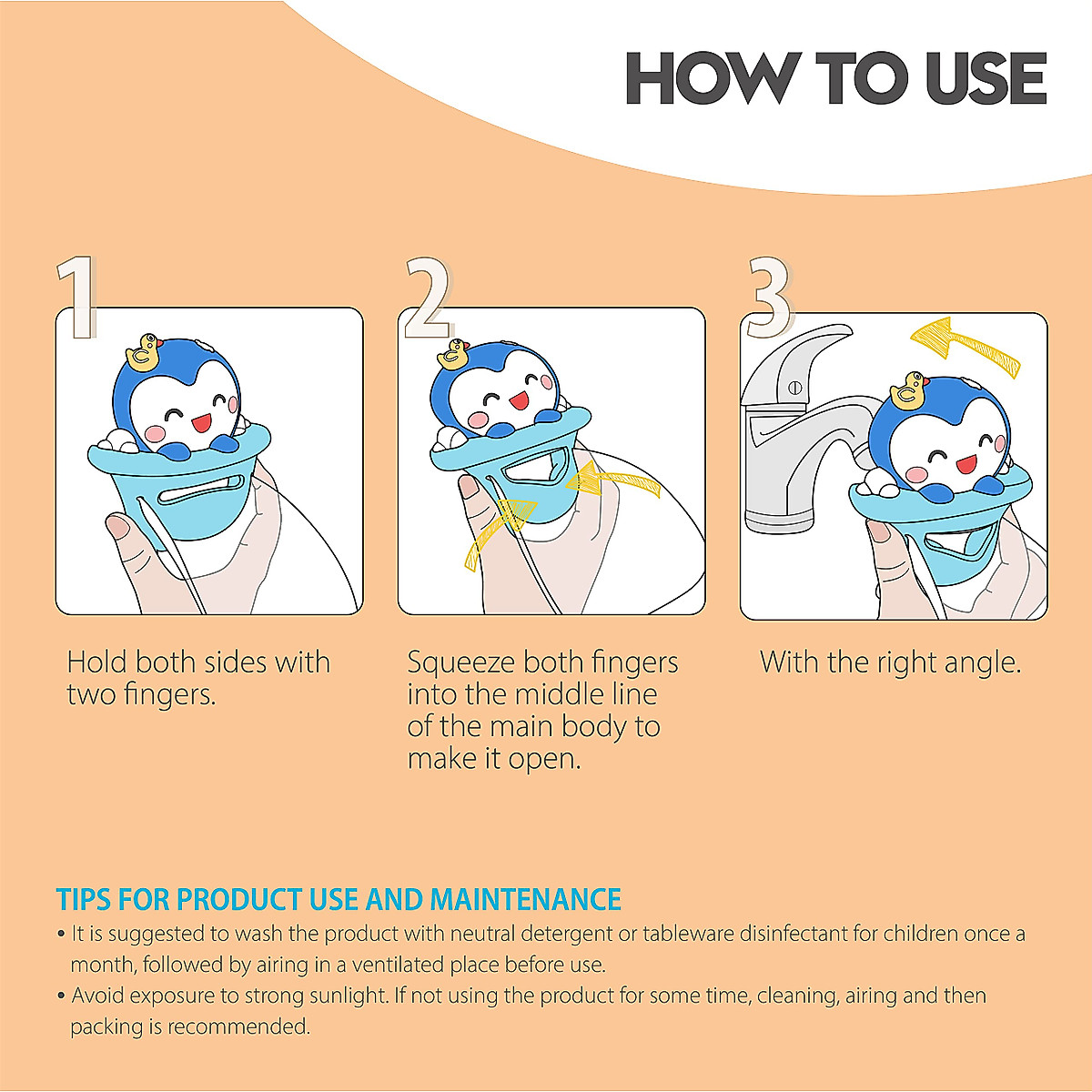 Bathroom Faucet Extender for Kids Sink Extender for Toddlers Faucet Extender Cute Penguin Faucet Extender for Toddlers Baby Kids Hand Wash Helper Bathroom Sink (1 Piece)