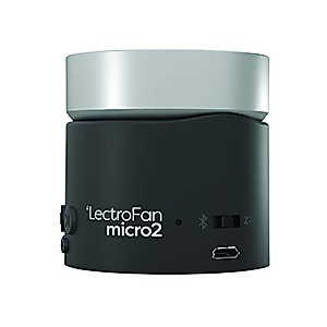 LectroFan Micro2 Non-Looping Sound Machine and Stereo Bluetooth Speaker with White Noise, Fan, and Ocean Sounds for Sleep, Relaxation, Privacy, Study, and Audio Streaming