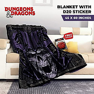 Dungeons & Dragons Player's Guide Fleece Throw Blanket - 45 X 60 Inches | Premium Quality Lightweight Blanket | Anime-Based Design - Cozy, Soft, and Warm for Gaming Nights and Beyond