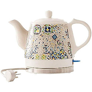 SieHam Kettles,Cordless Teapot-Retro Jug,Water Fast for Tea, Coffee,Oatmeal-Removable Base,Boil Dry Protection 1L 1200W