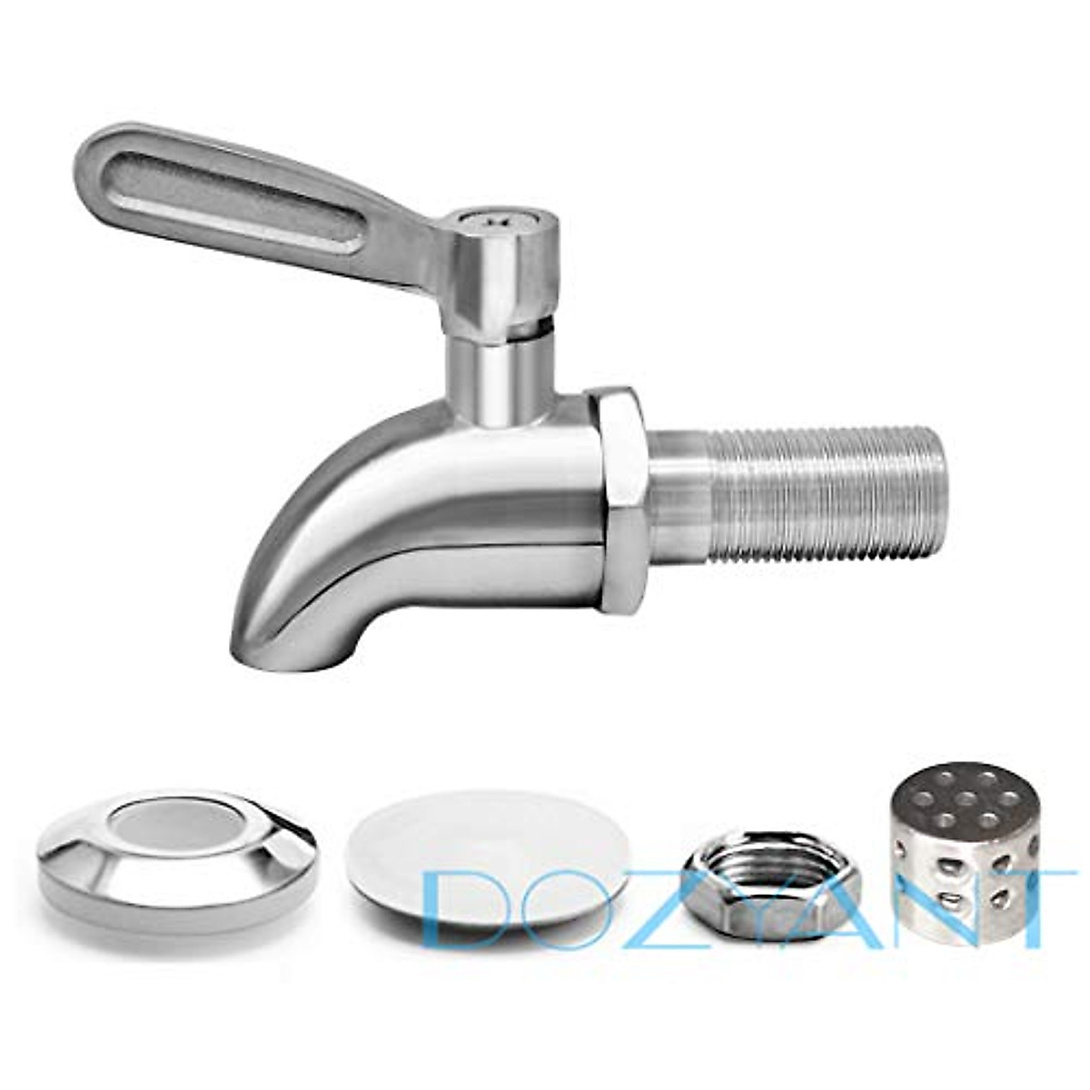 Beverage Dispenser Replacement Spigot with Anti-Clogging Cap, Stainless Steel Polished Finished, Water Dispenser Replacement Faucet, fits Berkey and other Gravity Filter systems as well