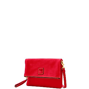 Dooney & Bourke Handbag, Florentine Foldover Zip Crossbody - Red