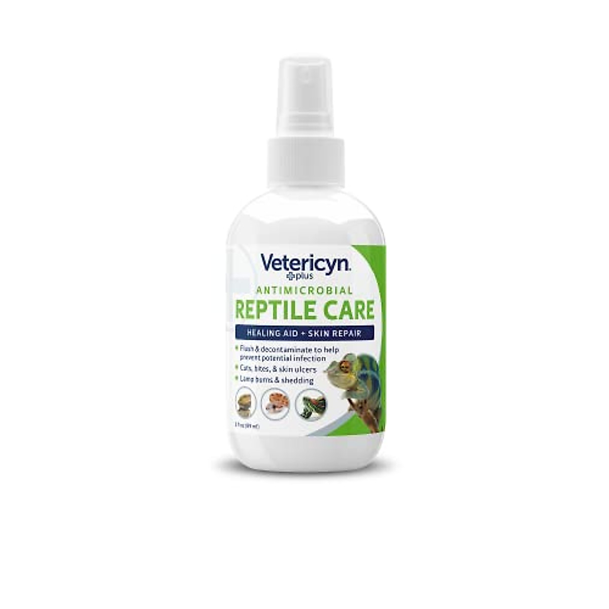 Vetericyn Plus Reptile Wound Care Spray | Reptile Skin Repair, Help Care for Reptile Wounds, Including Scale Rot, Lamp Burns, and Shedding. 3 ounces