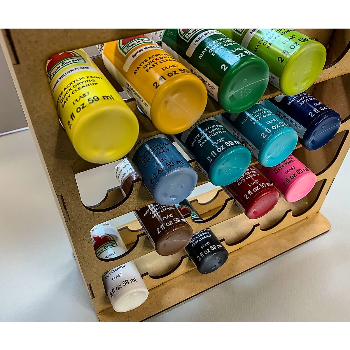 Vertical Paint Rack for 2oz Craft Paints - 36mm Diameter Bottles