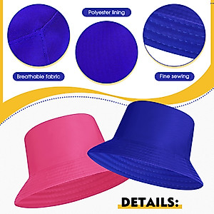 Haysandy 45 Pcs Solid Bucket Hat Bulk Multicolor Hat Packable Fishing Hats Travel Bucket Hat Beach Fishing Cap for Women Men(Multicolor)