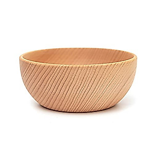 Ebrima Beech Round Bowl Wooden Salad Bowl Household Solid Wood Fruit Bowl (large)