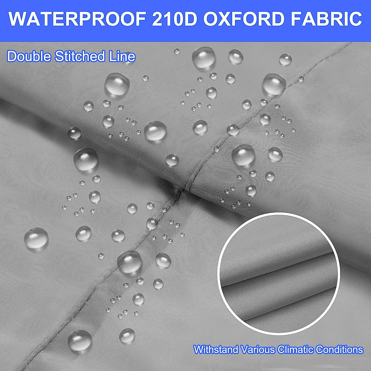 PATIKIL 90.9x90.9x11.8 inch Square Hot Tub Cover, 210D Oxford Waterproof Dustproof SPA Cover Protector Patio Furniture Covers for Hot Tub Outdoor Indoor, Gray