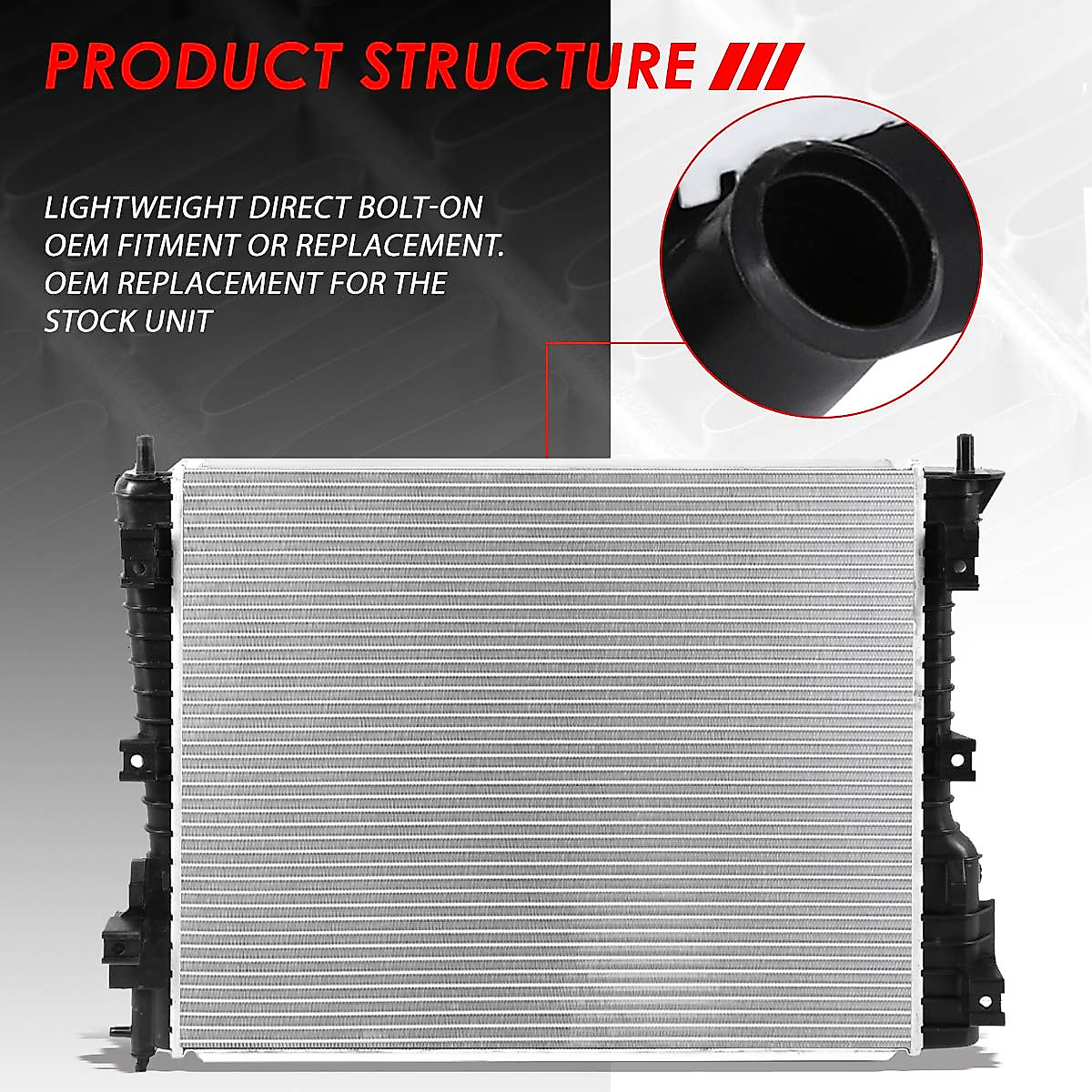 Auto Dynasty DPI 2789 Factory Style 1-Row Cooling Radiator, Compatible with Ford Mustang 3.7L 3.9L 4.0L 4.6L 5.0L AT MT 05-14, Aluminum Core