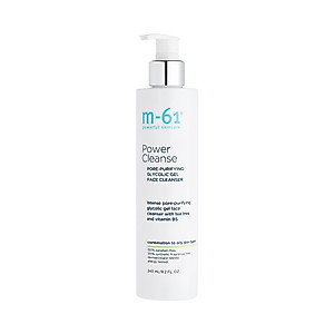 m-61 Power Cleanse- 8.4 oz.- Pore refining and exfoliating gel cleanser with glycolic, vitamin B5 & tea tree extract