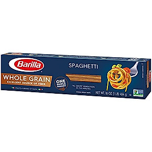 Barilla Whole Grain Pasta, Spaghetti, 16 Ounce (Pack Of 20)