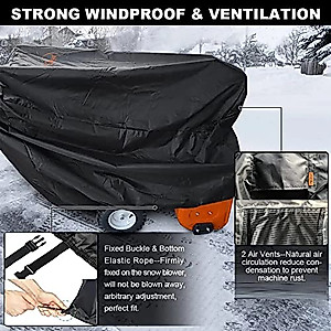 Outdoor TV Cover 48"-50" for Ultra-Thin TVs-Waterproof Double Zipper+Snow Blower Cover, HOMEYA Snow Thrower Cover Waterproof Snowblower Protector All Weather Outdoor Protection Universal Size