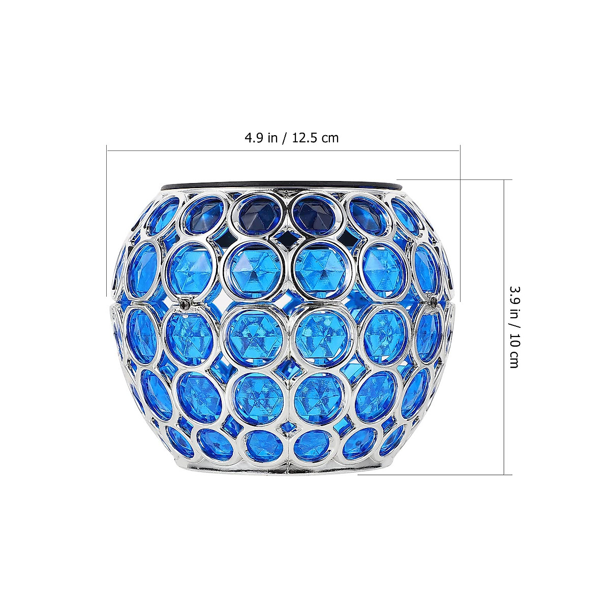 Uonlytech 1pc Outdoor Solar Pendant Lamp Decor Hollow- Out Lamp Decor