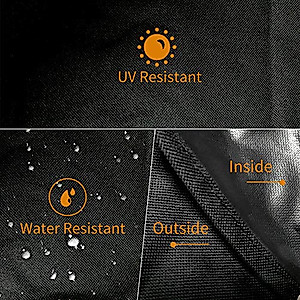 Outspark 36 Inch Griddle Cover-BBQ Accessories for Blackstone 36" Outdoor Flat Top Gas Griddle Grill and Other Similar 36in Griddle Cooking Station,Black,600D Water Proof Canvas