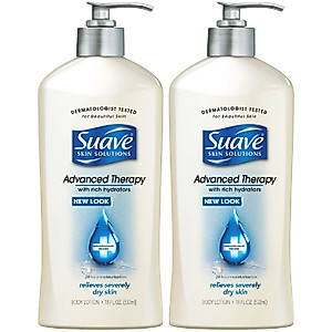 Suave Lotion, Hydro Complex Advanced Therapy 2-Pack – Daily Moisturizing Body Lotion for Dry Skin with Vitamin E, 18 Oz Ea