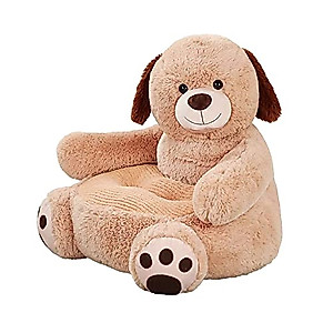 Gralara Kids Plush Cartoons Small Sofa Chair Size 19x19x17.7inch for Home Multiple Purposes Premium Materials Learning Sitting Nurseries Decoration, Dog